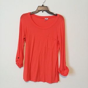 Splendid | Tops | Splendid 34 Sleeve Tee With Pocket And Cuffs | Poshmark